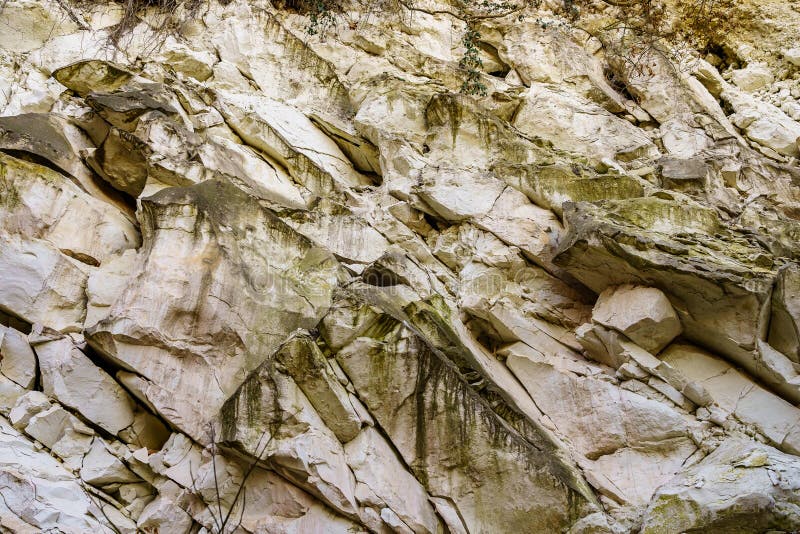 Texture Cracked Rock Formation Rock in the Wild. Background with Copy ...