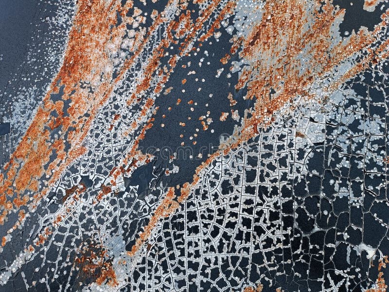 Texture of Cracked and Rusted Black Painted Metal Car Stock Photo ...