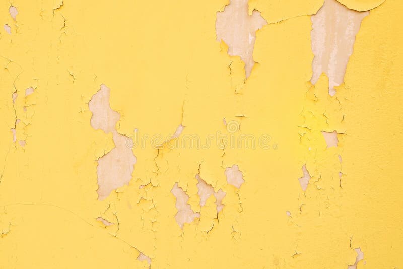 Texture of Cracked Yellow Wall Background. Old Cracked Background Stock ...