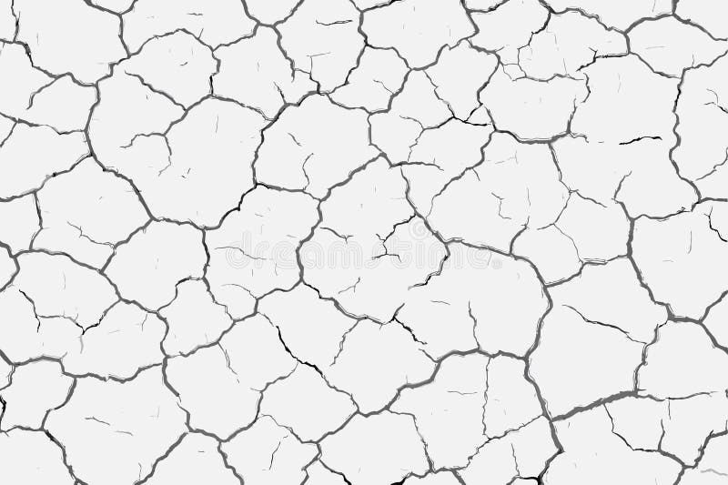 The Texture Of The Cracks Is White And Black Vector Background Cracked Ground Structure Of