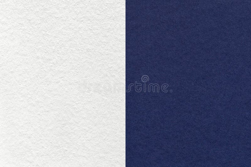 Texture of Craft White and Navy Blue Paper Background, Half Two Colors ...