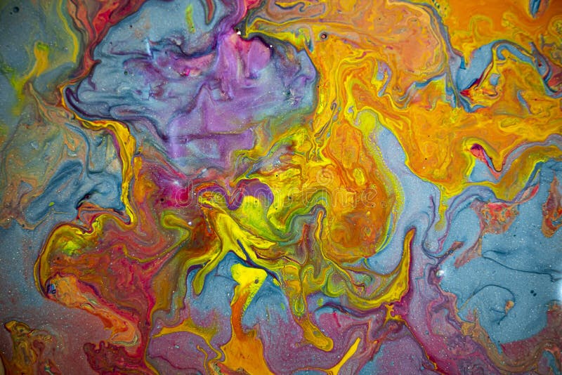 Texture Created with Paint of Vibrant and Diverse Colors Stock Image ...