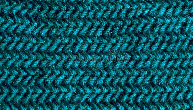 Texture of a Crochet Pattern Made from Turquoise Wool Yarn Stock Photo ...