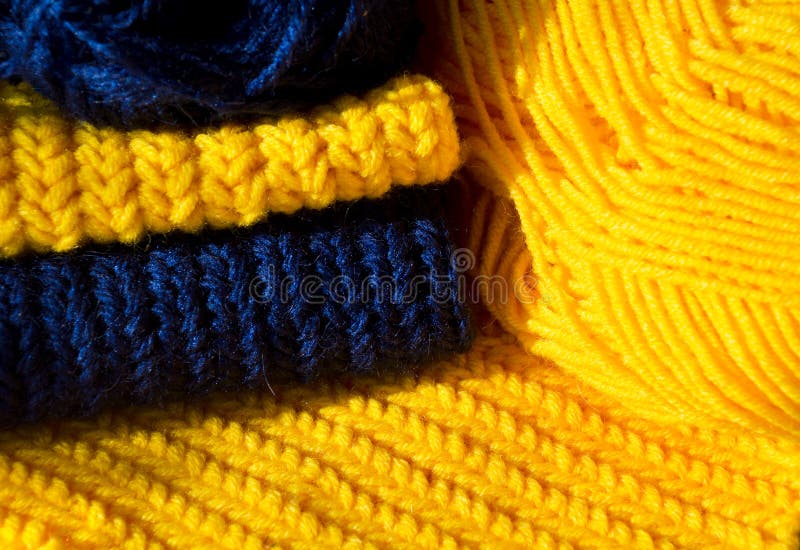 Crochet Pattern Texture from Yellow Wool Blend Yarn Stock Photo - Image ...