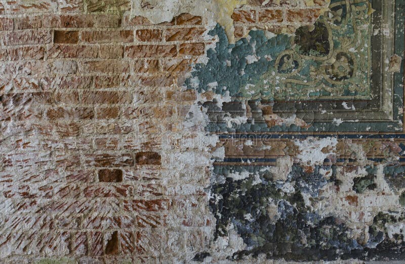 Texture of Old Crumbling Brick Wall Stock Image - Image of backdrop ...