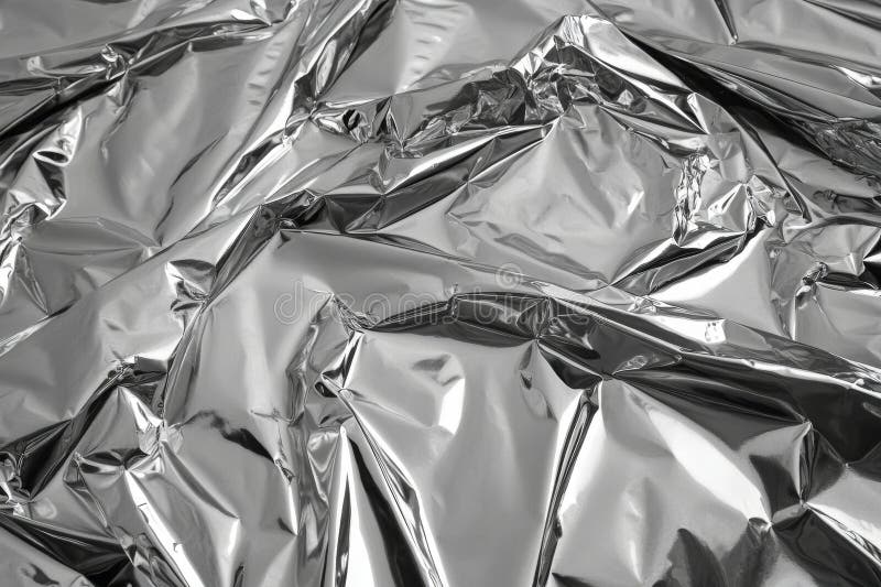 Texture of Crumpled Aluminum Foil. Background of Wrinkled Tin Foil for ...