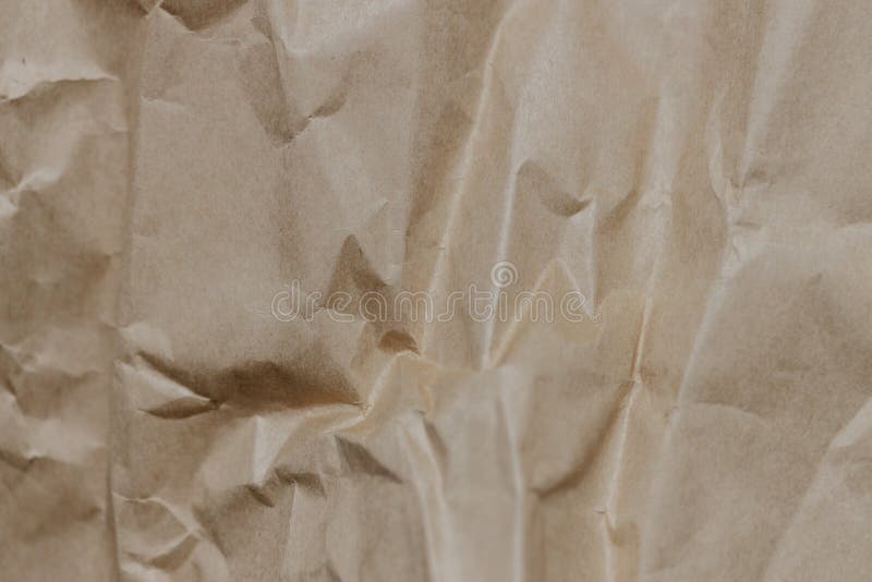 The Texture of Crumpled Craft Paper. Background. Close-up. Stock Photo ...