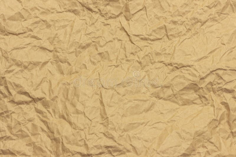 The Texture of Crumpled Craft Paper Stock Photo - Image of backdrop ...