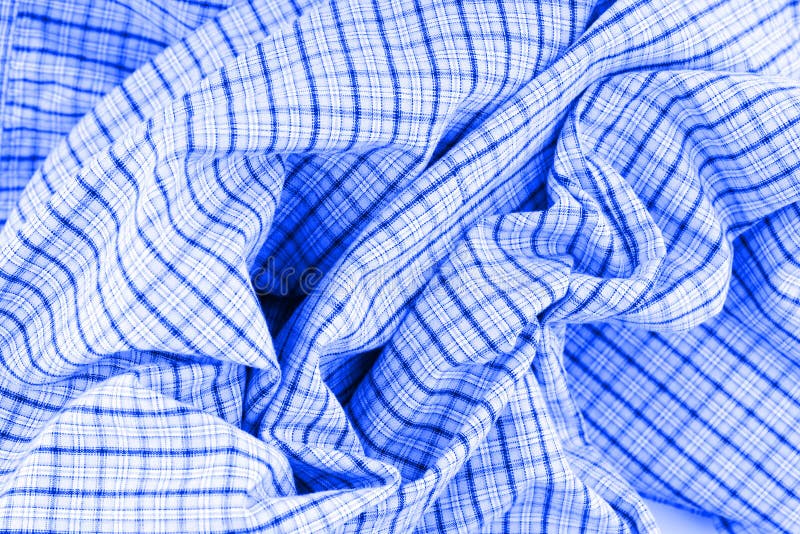 The Texture of a Crumpled Fabric with Blue Cubes Stock Photo - Image of ...