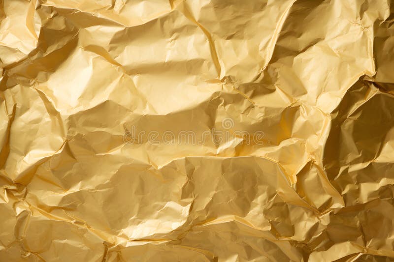 Texture with Crumpled Gold Paper Stock Illustration - Illustration of ...