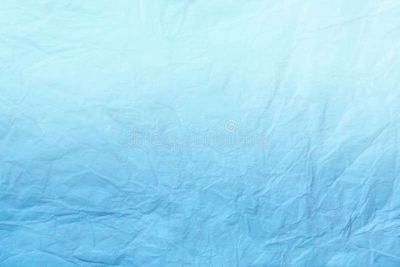 Texture of Crumpled Light Blue Wrapping Paper, Closeup. Turquoise Old ...