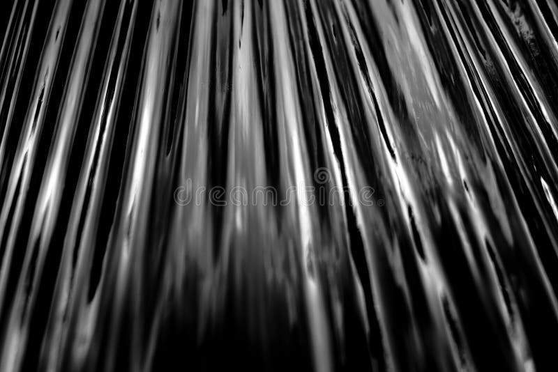 Texture, Crumpled Plastic Wrap, White Stripes on Black Stock Image ...