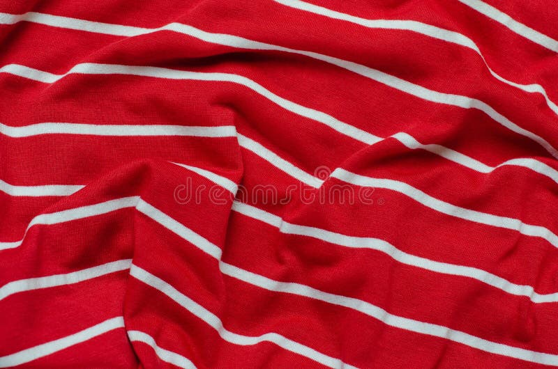 Texture of Crumpled Red Striped Fabric. Stock Photo - Image of ...