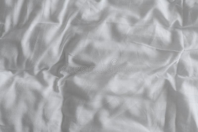 Texture of Crumpled White Bed Sheets As Background Stock Image - Image ...
