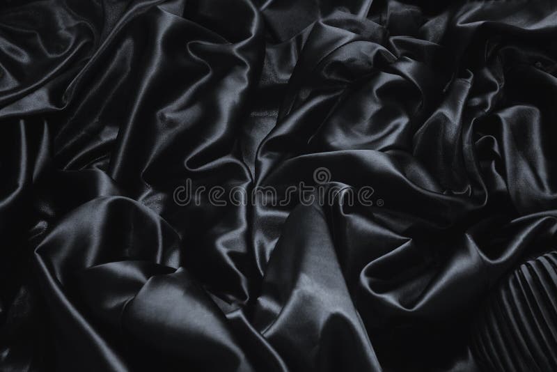 Texture de soie noire image stock. Image du rideau, noir - 9981371
