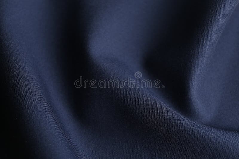 Texture of Dark Blue Fabric As Background, Closeup Stock Image - Image ...