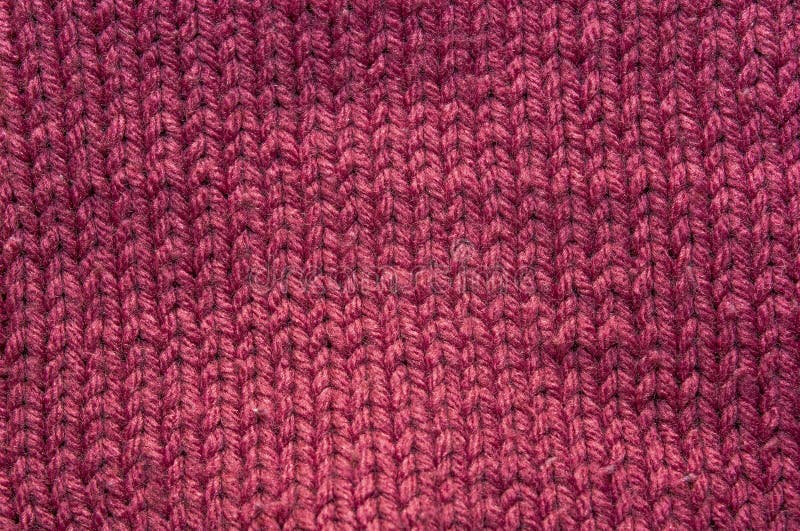Texture of Dark Pink Knitted Fabric Stock Photo - Image of detail ...