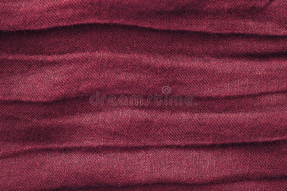 Texture of Dark Red Wrinkled Fabric Stock Photo - Image of cloth ...