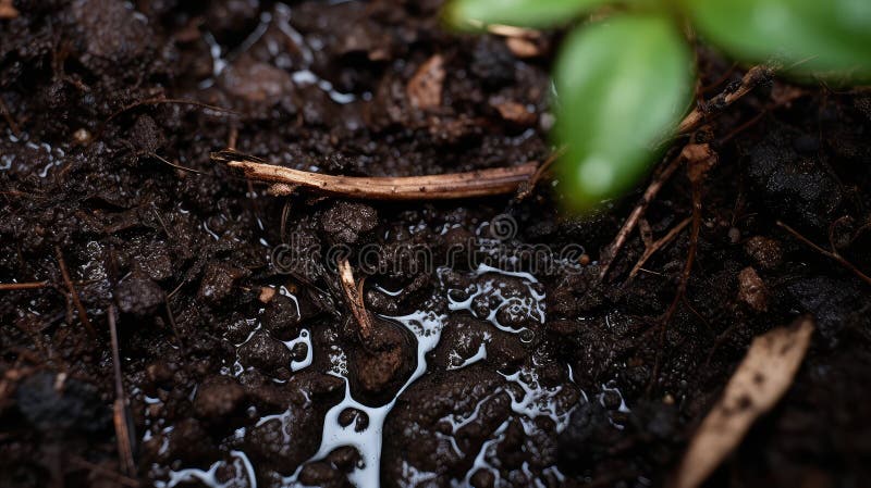 Texture dark soil stock illustration. Illustration of rainwater - 324740969
