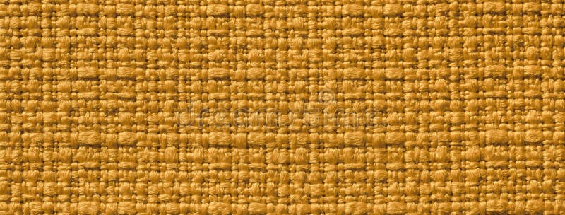 Texture of Dark Yellow Background from Woven Textile Material, Macro ...