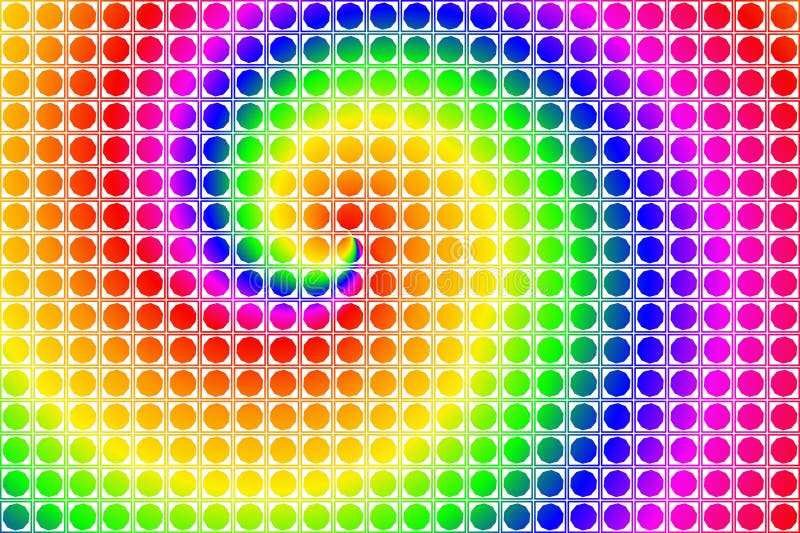 Texture Decagon in Aligned Squares, Wallpaper, Background, Spiral Rainbow, Geometric Shape Stock ...