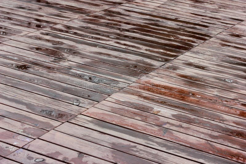 Rain marks on the decking stock photo. Image of distressed - 209374614