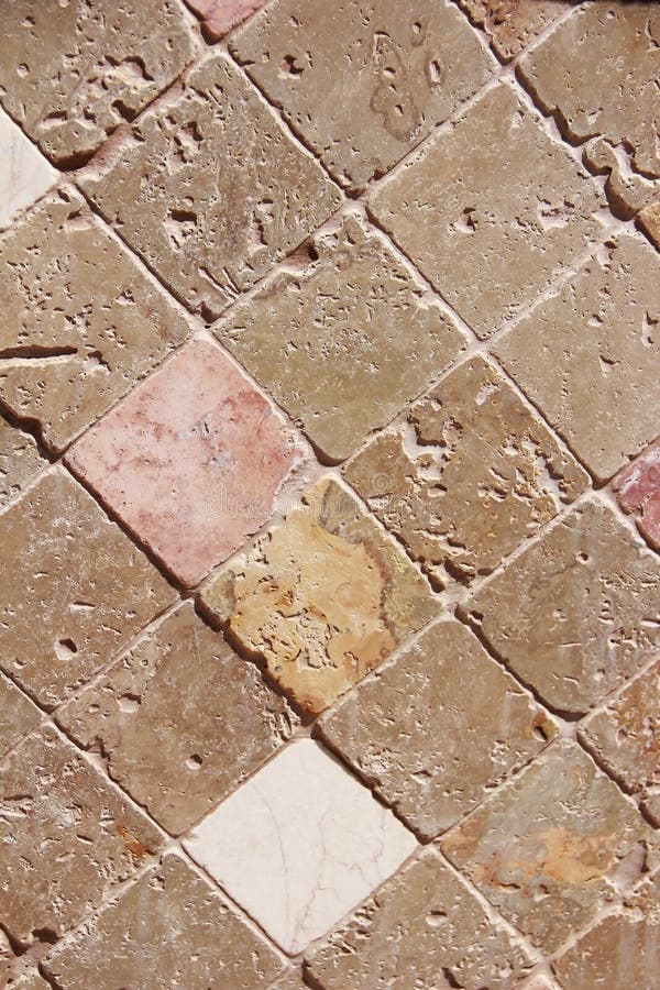 Texture of Decorative Brown Ceramic Tile with Rhombus Patterns, Cracks ...
