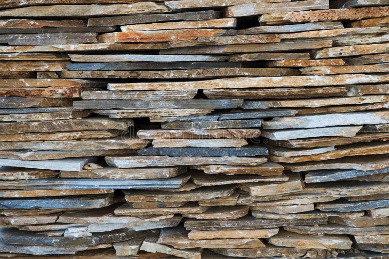 Texture of Decorative Flat Stones Wall Stock Image - Image of brick ...