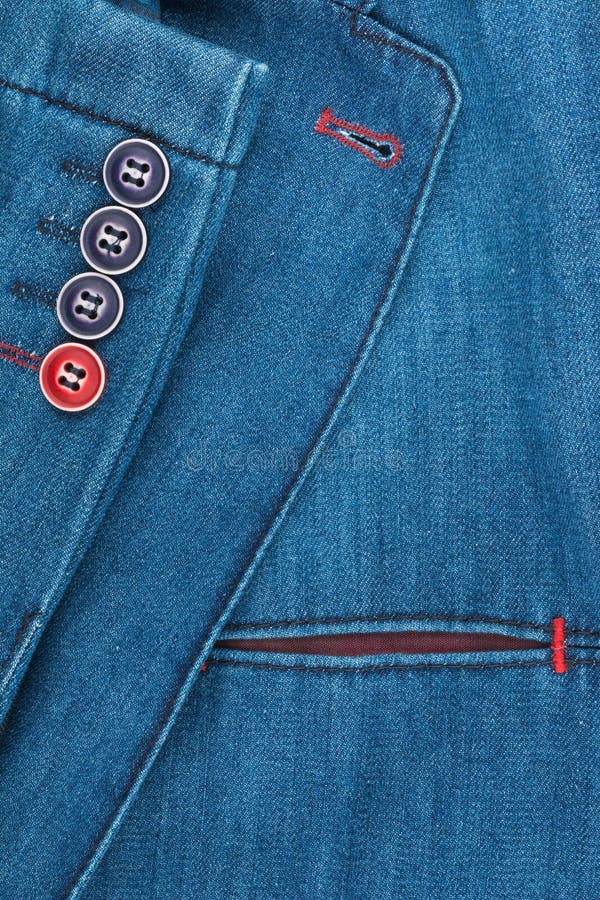 Texture Denim Jacket with Pocket and Sleeves Stock Image - Image of ...