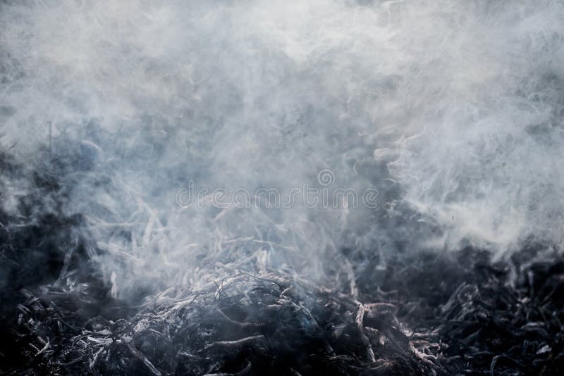 The Texture of Dense Gray Smoke from Burning Garbage_ Stock Image ...