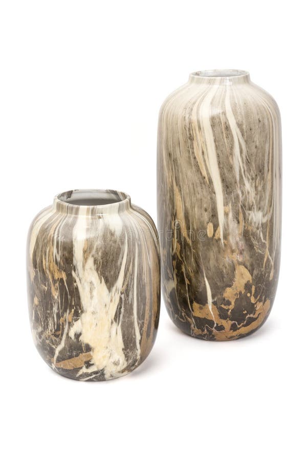 Texture Detail of Modern Vases in White Background Stock Image - Image ...