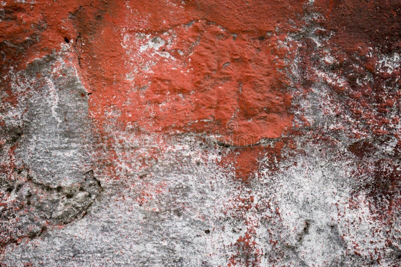 Texture Detail of Old Wall Painted with White Paint and Red Paint ...