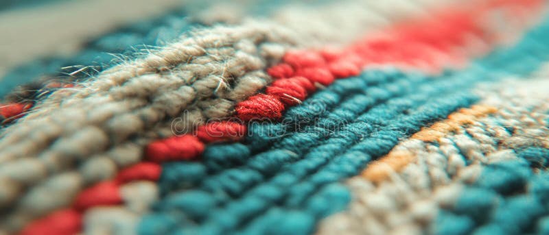 Texture Details of a Vibrant Low-pile Rug Showcasing Unique Patterns ...