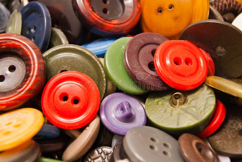 Texture of Different Colored Clothing Buttons Stock Photo - Image of ...