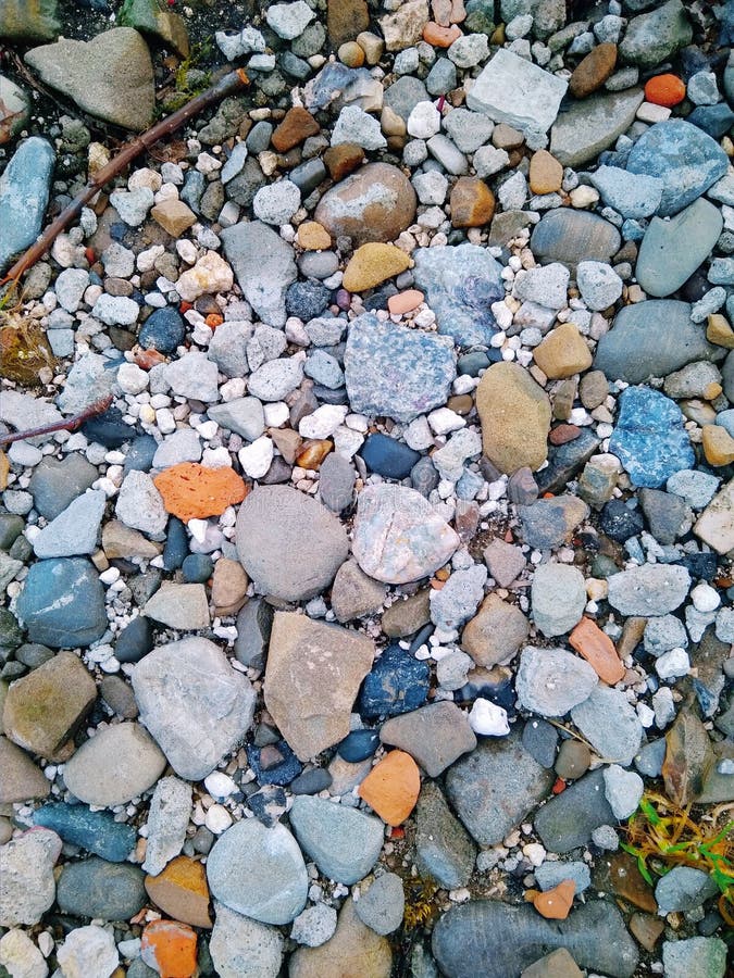 Texture Different Colored Pebbles on the Ground Stock Image - Image of ...
