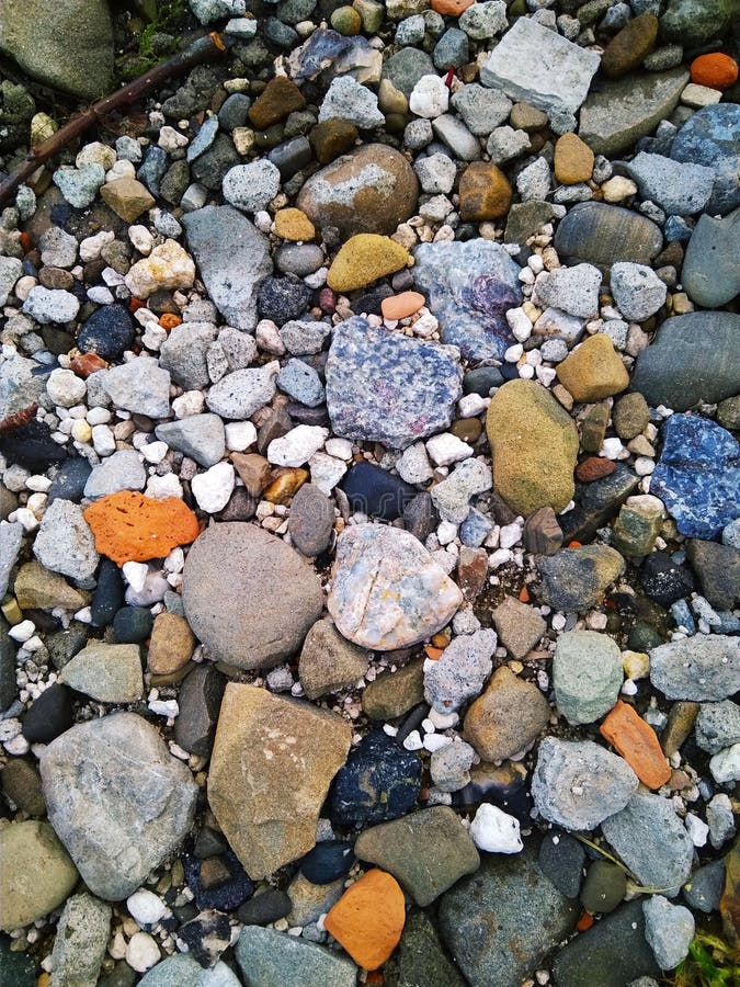 Texture Different Colored Pebbles on the Ground Stock Image - Image of ...