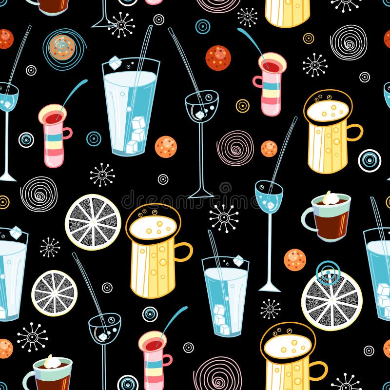 Texture Of Different Utensils For Tea Stock Vector - Illustration of ...