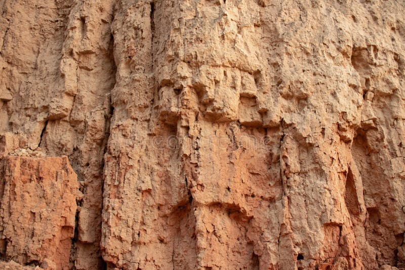 Texture of Different Layers of Clay in Clay Cliff, Photography ...