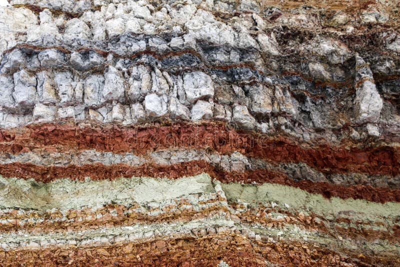 Texture of Different Layers of Clay Underground in Clay Quarry after ...