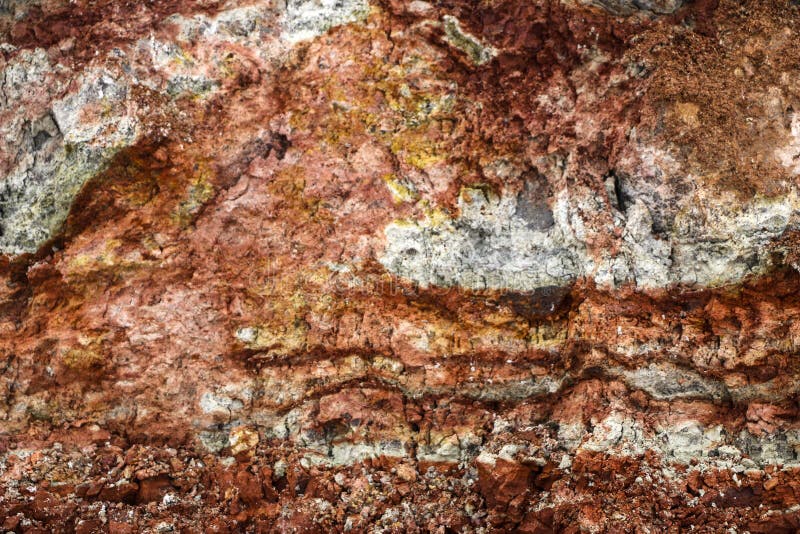 Texture of Different Layers of Clay Underground in Clay Quarry after ...