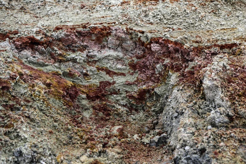 Texture of Different Layers of Clay Underground in Clay Quarry after ...