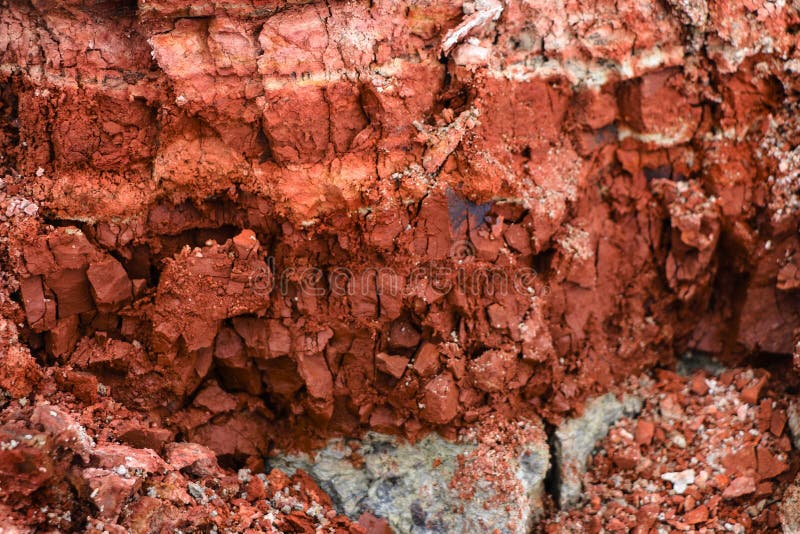 Texture of Different Layers of Clay Underground in Clay Quarry after ...