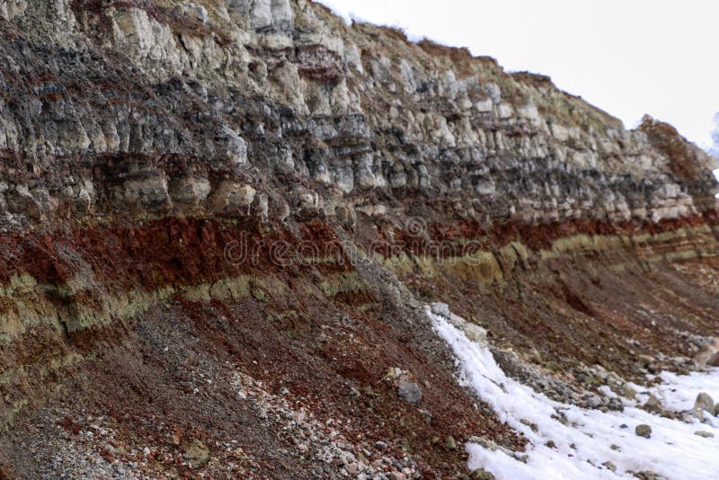 Texture of Different Layers of Clay Underground in Clay Quarry after ...