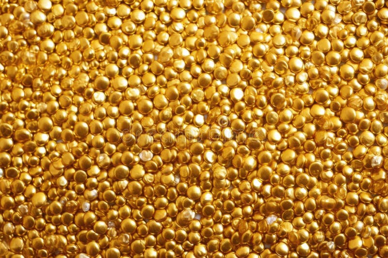A Texture of Different Sized Gold Foil Balls Stock Photo - Image of ...