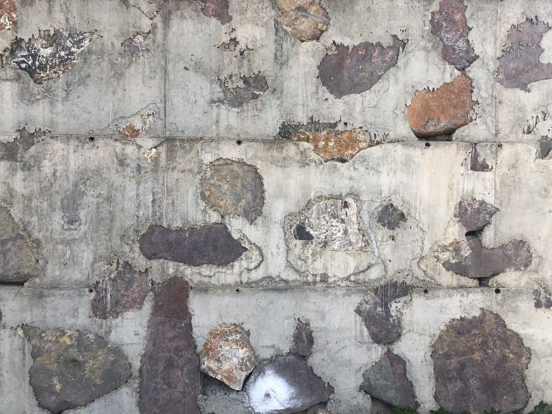 Texture of Different Stones Mixed with Concrete Stock Photo - Image of ...