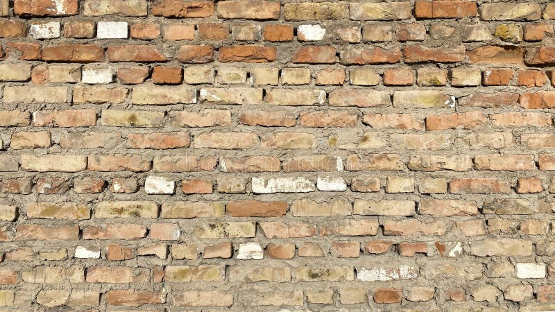 The Texture of Dilapidated Brickwork. the Wall is Made of Old Shabby ...