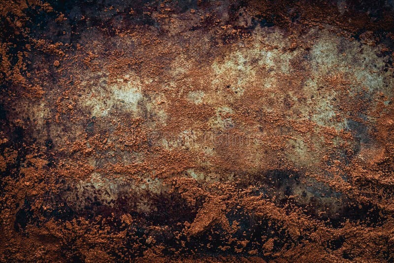Grungy Texture of Brown Dirt on Distressed Metal Stock Photo - Image of ...