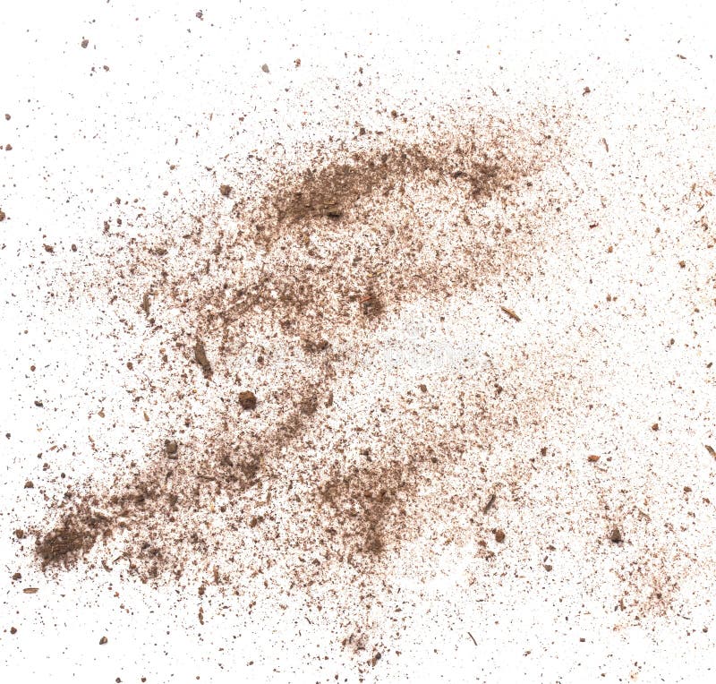 Texture Dirty Earth or Soil on White Stock Image - Image of gardening ...