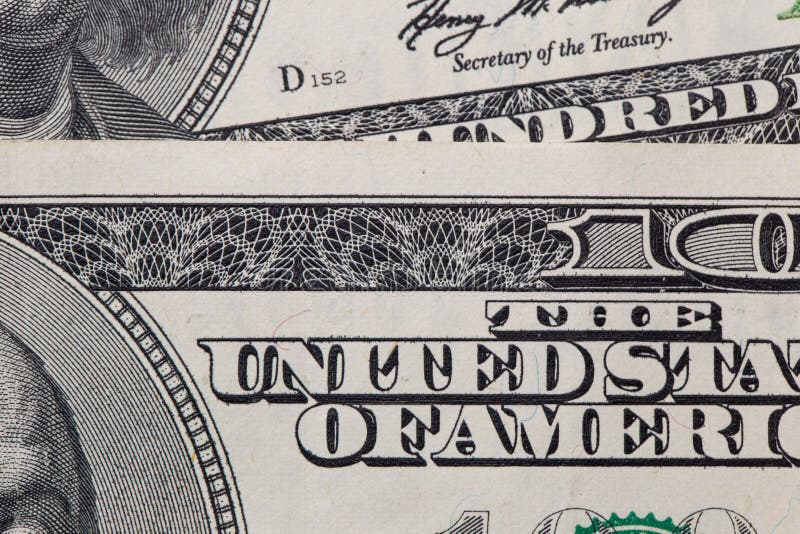 Texture of Dollar Bills. One Hundred Dollars Stock Photo - Image of ...