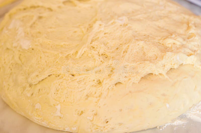 Texture of the Dough. in a Bowl for Pizza or Bread. Cooking Courses ...